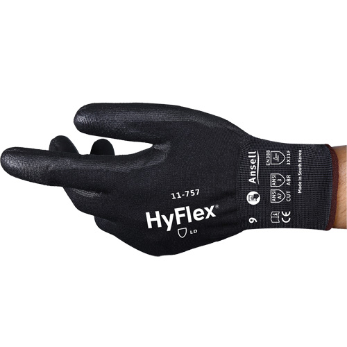 Ansell Gants résistant aux coupures Hyflex 11-757, Taille 7, Calibre 18, Revêtement Polyuréthane ...
