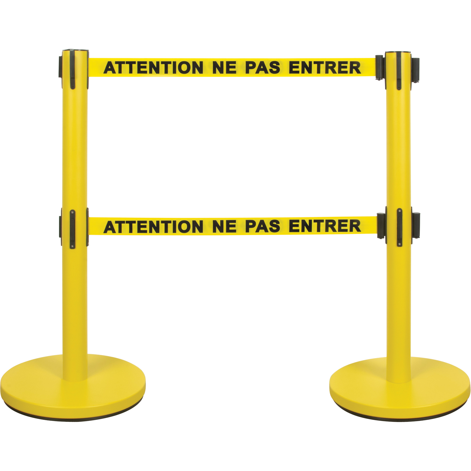 Zenith Safety Products Dual Belt Crowd Control Barrier, Steel, 35" H ...